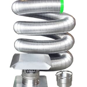 Rockford Chimney Supply 316 Stainless Steel Flexible Chimney Liner Insert Kit, 6 Inch x 25 Feet