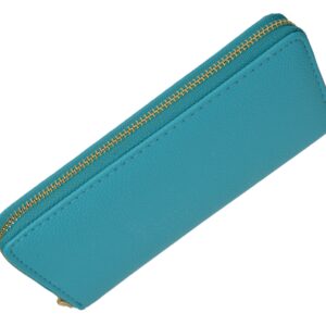 MARSHAL Women's Single Zip Around Wristlet Clutch Organizer Wallet