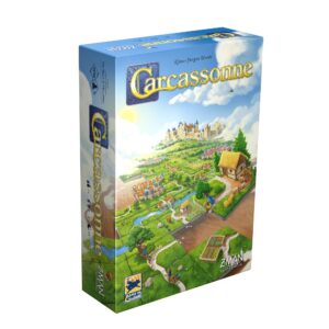 carcassonne board game (base game) | board game for adults and family | strategy board game | medieval adventure board game | ages 7 and up | 2-5 players | made by z-man games