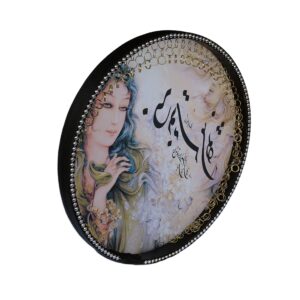 Persian Painting Daf, Deff, Def, Erbane, Bendir with Soft Case