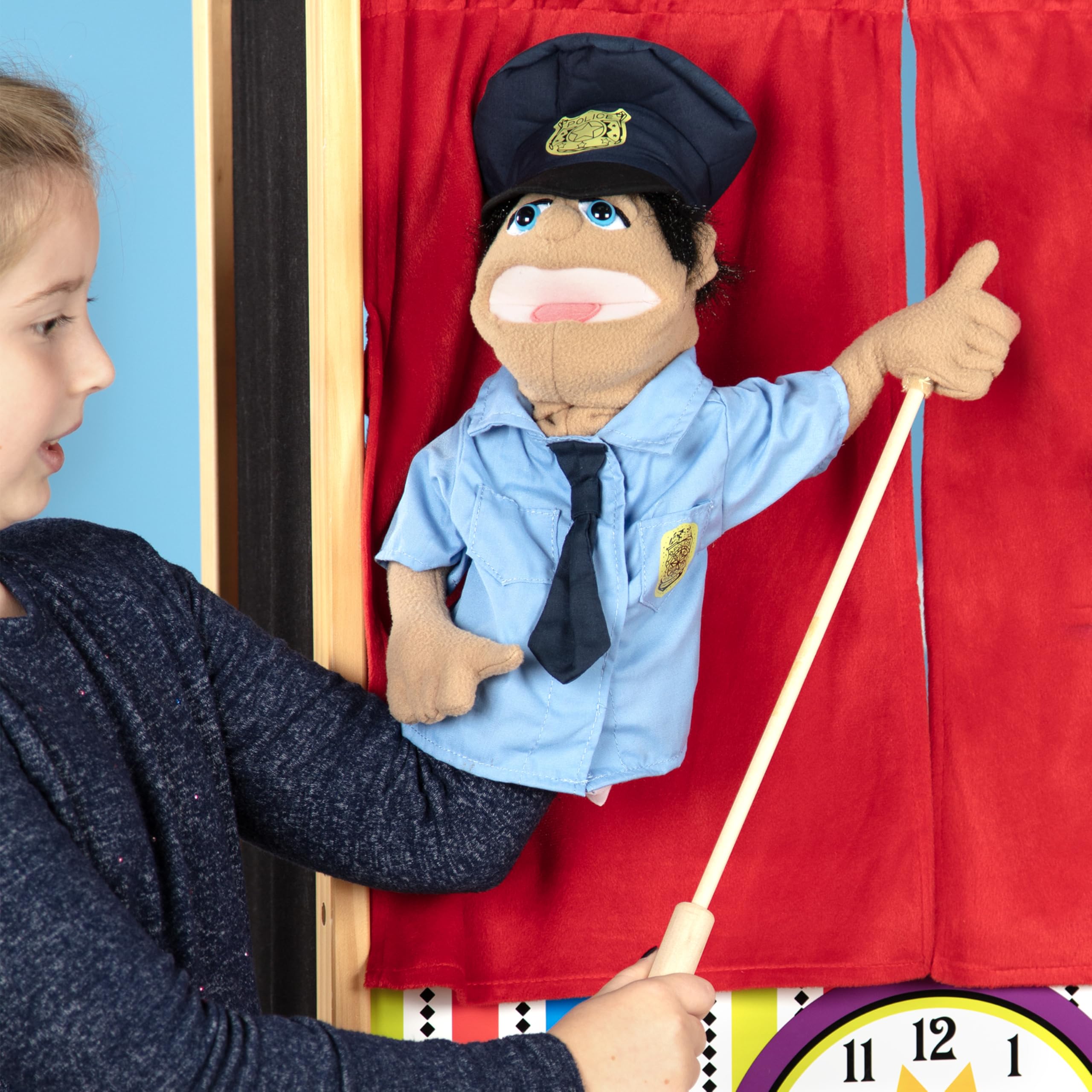 Melissa & Doug Rescue Puppet Set - Police Officer and Firefighter - Soft, Plush Puppets For Kids Ages 3+