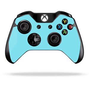 mightyskins skin compatible with microsoft xbox one/one s controller wrap sticker skins solid baby blue