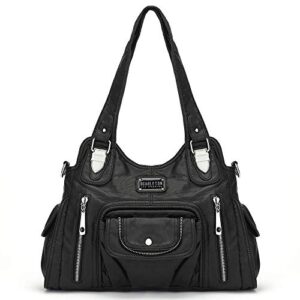 scarleton handbags for women, purses for women, hobo bags for women, purses and handbags, womens purse w/multi pocket, h163501, black