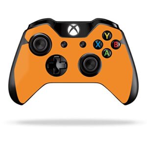 mightyskins skin compatible with microsoft xbox one/one s controller wrap sticker skins solid orange