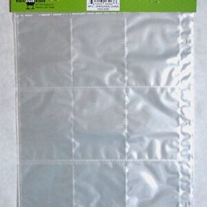 Trading Card Protector Sheets 9 Pocket X 200 Plastic Pages Holds 1800 Cards -3 Ring Binder