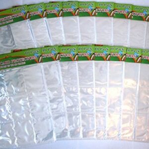 Trading Card Protector Sheets 9 Pocket X 200 Plastic Pages Holds 1800 Cards -3 Ring Binder