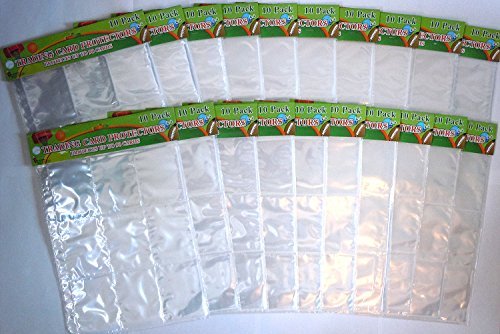 Trading Card Protector Sheets 9 Pocket X 200 Plastic Pages Holds 1800 Cards -3 Ring Binder