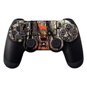 mightyskins skin compatible with sony ps4 controller - deer hunter | protective, durable, and unique vinyl decal wrap cover | easy to apply, remove, and change styles | made in the usa