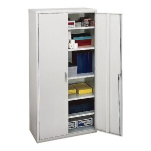 HON SC1872Q Assembled Storage Cabinet, 36w x 18-1/4d x 71-3/4h, Light Gray