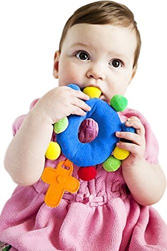 Sacred Heart Toys Baby Rosary My First Rosary™, Plush Marian Blue Rattle