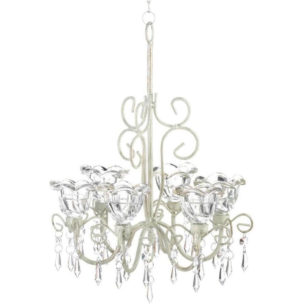 Zings & Thingz 57071441 Crystal Blossom Chandelier, No Size, White