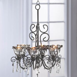 Accent Plus 10016072 Midnight Blooms Chandelier, No Size, Multicolor