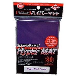 kmc full size hyper matte sleeves (80-pack), purple, standard size, fits mtg, weiss, pokemon