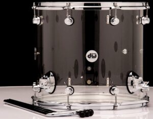 dw drum set floor tom, acrylic (ddac1618ttcl)