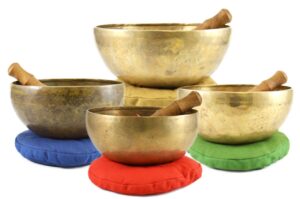 432hz four chakra tibetan singing bowl set