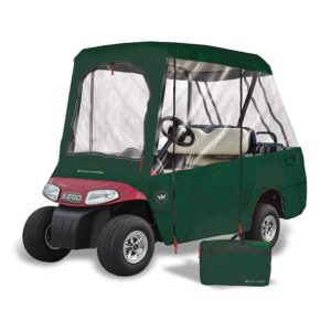 greenline golf cart enclosure eevelle usa | golf car cover | all weather windproof waterproof rain cover | 2 or 4 passenger durable golf cart cover