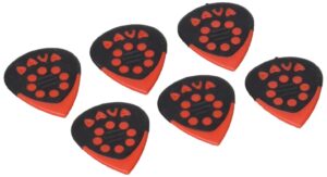 dava, jazz grip picks-hang bag 6 red derlin (9024)