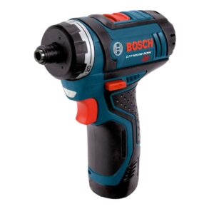 bosch ps21-2a-rt 12v max lithium-ion 1/4 in. cordless pocket driver kit (2 ah) (renewed)