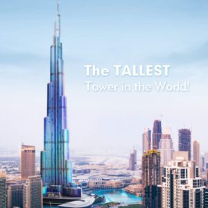 CubicFun 3D Puzzles LED Dubai Burj Khalifa 57.5" H Architecture Building Model Kits for Adults, Souvenir Decoration and Birthday Gifts for Men and Women, the Tallest Tower 136 Pcs