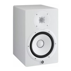 Yamaha HS8 Powered Studio Monitors Pair White w/ Strukture PRO20M7 XLR Cables 20 feet - Bundle