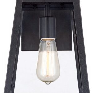 John Timberland Arrington Modern Industrial Outdoor Wall Light Fixture Black 13" Clear Glass Antique Edison Style Bulb Exterior House Porch Patio Outside Deck Garage Yard Front Door Garden Home