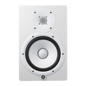 Yamaha HS8 Powered Studio Monitors Pair White w/ Strukture PRO20M7 XLR Cables 20 feet - Bundle