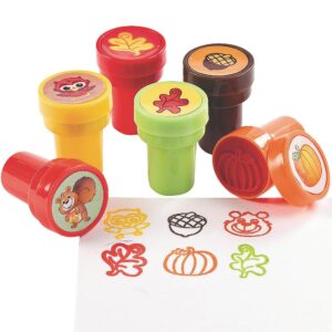 fall stamper assortment - bulk set of 24 pieces - crafts for kids