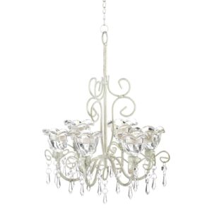 Zings & Thingz 57071441 Crystal Blossom Chandelier, No Size, White