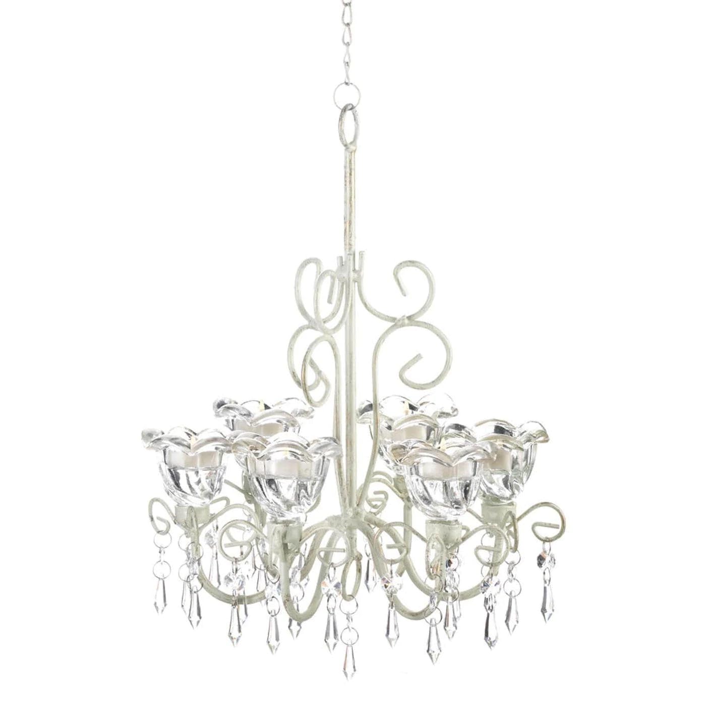 Zings & Thingz 57071441 Crystal Blossom Chandelier, No Size, White