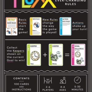 Looney Labs Fluxx 5.0 Card Game Fun, Fast-Paced, Ever-Changing Rules, Perfect for Family Game Night and Parties