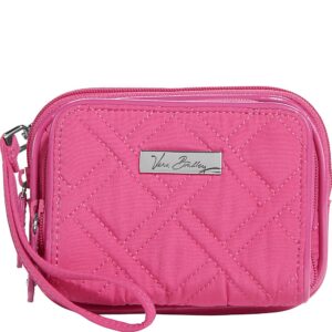 vera bradley on the square wristlet (deep pink)