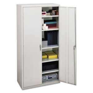 hon sc1872q assembled storage cabinet, 36w x 18-1/4d x 71-3/4h, light gray