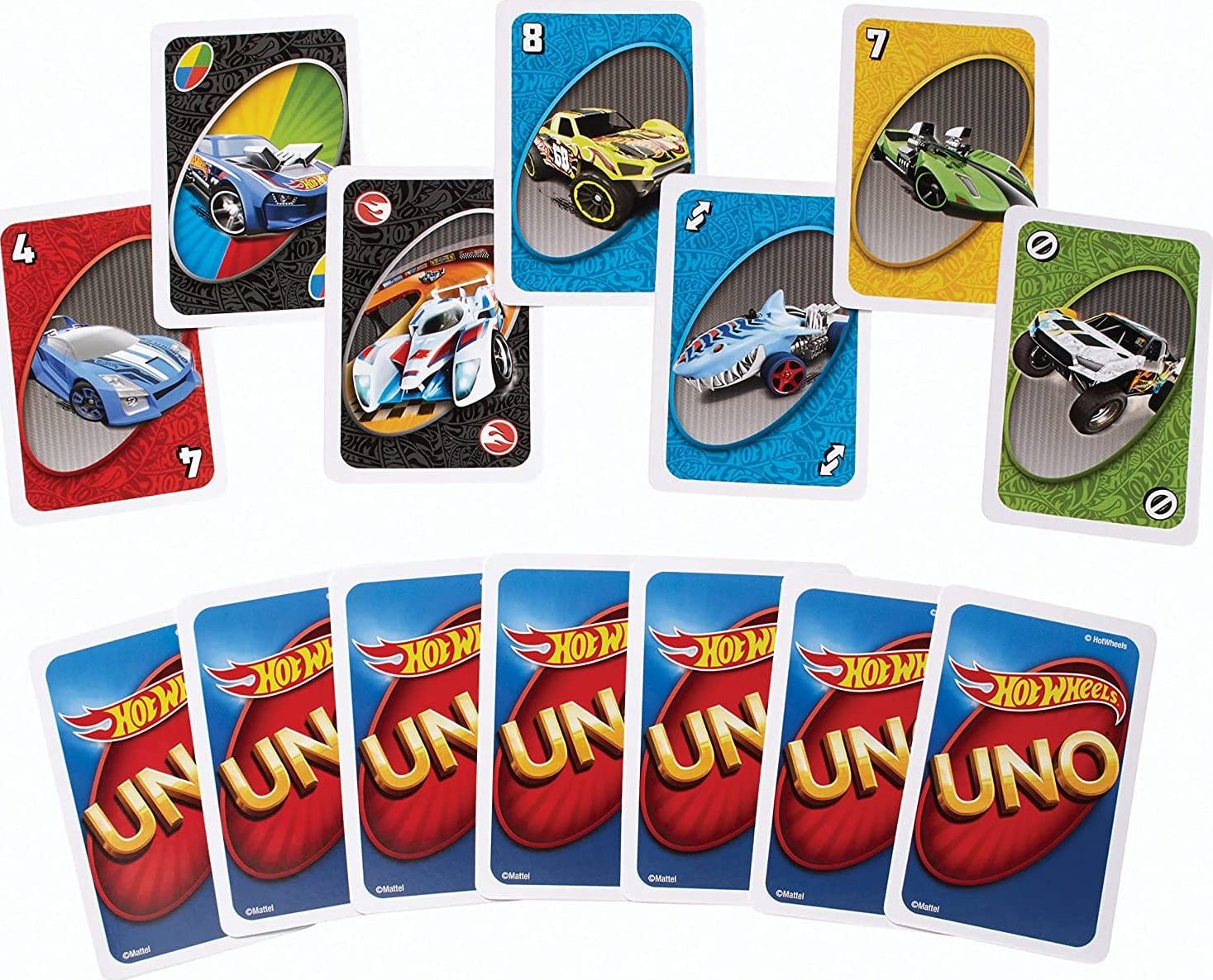 Hot Wheels UNO Matching Card Game Featuring 112 Cards with Hot Wheels Graphics, Game Night, Kids Gift Ages 7 Years & Older