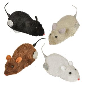 rhode island novelty 6 inch wind up mouse toy, set of 4 assorted