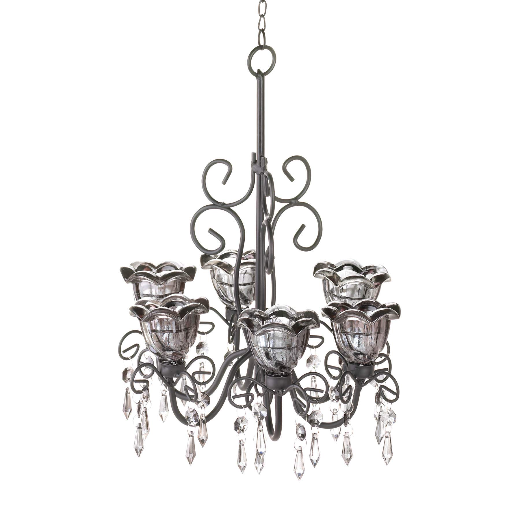 Accent Plus 10016072 Midnight Blooms Chandelier, No Size, Multicolor