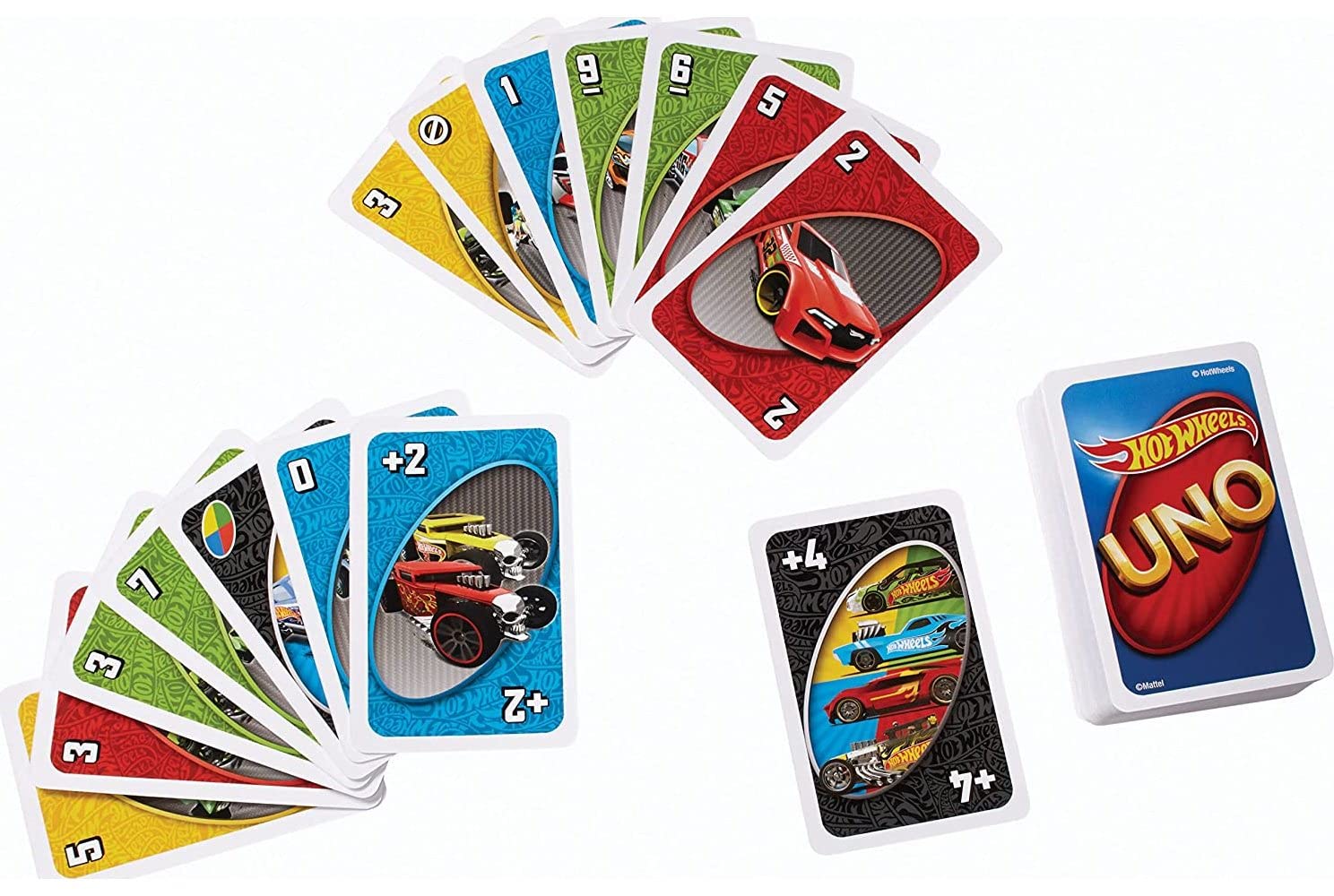 Hot Wheels UNO Matching Card Game Featuring 112 Cards with Hot Wheels Graphics, Game Night, Kids Gift Ages 7 Years & Older