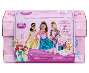 disney princess - 27 piece dress up trunk with accessories - ariel, rapunzel, & belle.