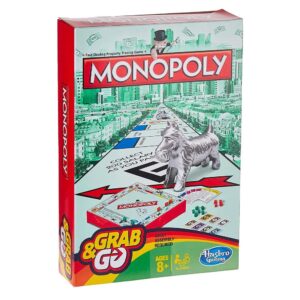 monopoly hasbro gaming grab & go game