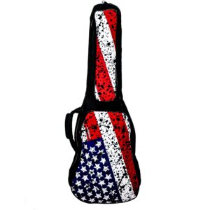 chromacast usa flag graphic multi-pocket electric guitar padded gig bag (cc-epb