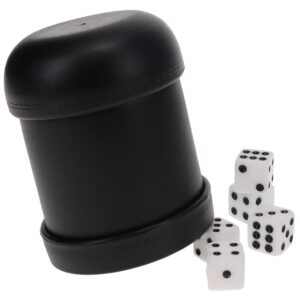 WE Games Dice Cups, Professional Grade Plastic with 20 Dice & Instructions for Liar's Dice, Set of 4