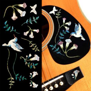 assorted hummingbird -inlay stickers set- abalone blue