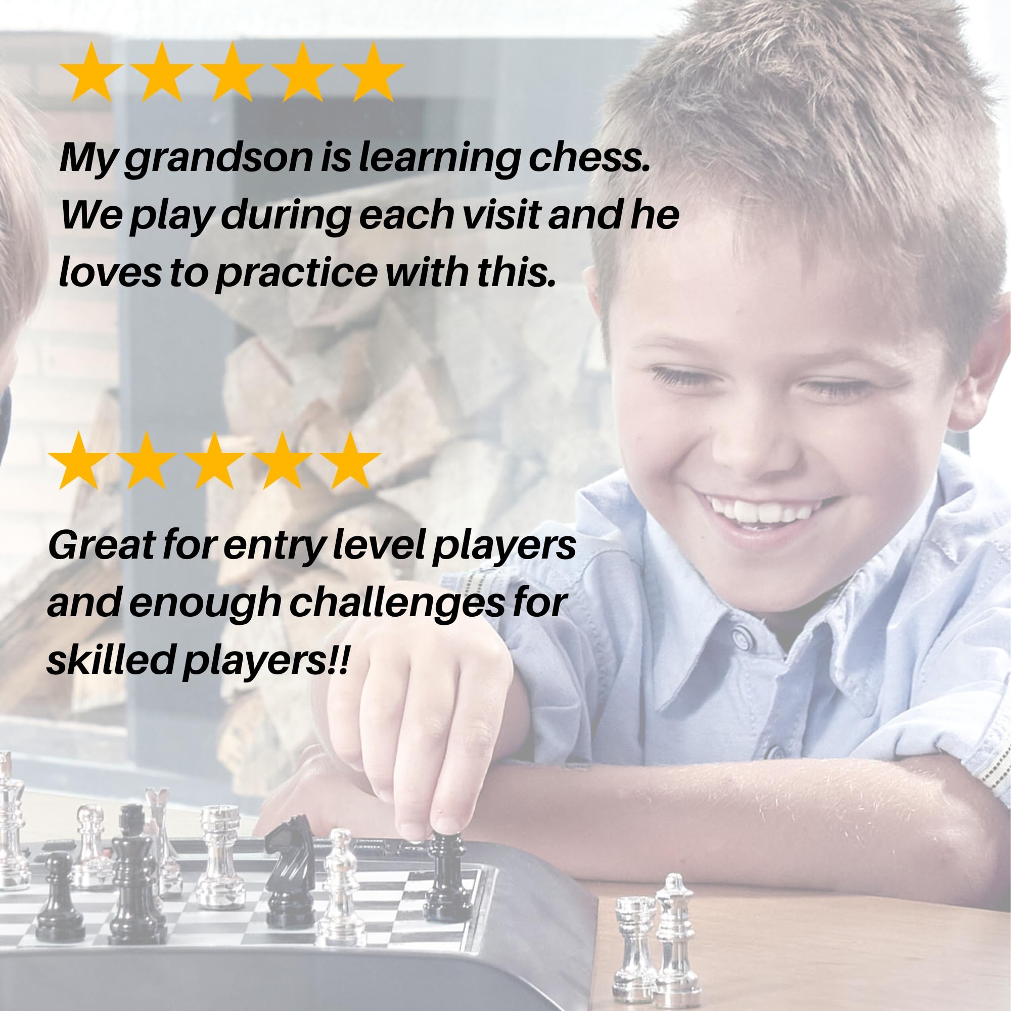 Electronic Chess Board for Kids & Adults - Includes 7 Games - Chess Strategy & Learning - Magnetic Board & Pieces - Portable & Travel - Smart Chess Computer- AI Chess Board - LCD Display - Millennium