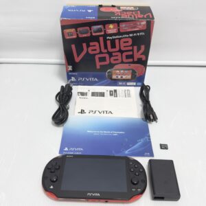 black sony computer playstation vita value pack wi-fi model red / black