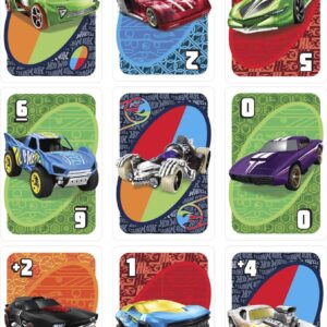 Hot Wheels UNO Matching Card Game Featuring 112 Cards with Hot Wheels Graphics, Game Night, Kids Gift Ages 7 Years & Older