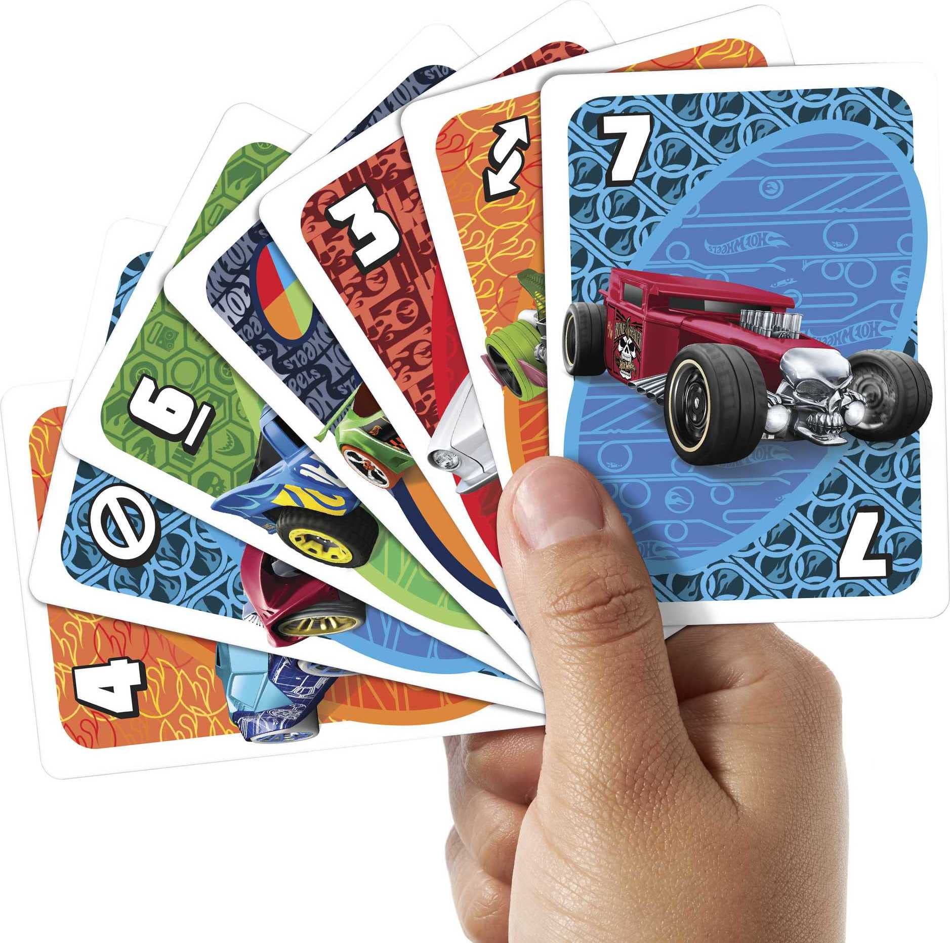 Hot Wheels UNO Matching Card Game Featuring 112 Cards with Hot Wheels Graphics, Game Night, Kids Gift Ages 7 Years & Older