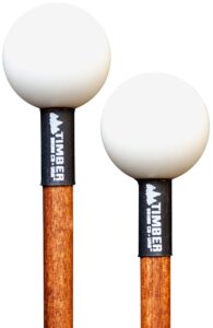 timber drum co. t2hp, made in u.s.a. pair of hard polymer mallets for energy chime, xylophone, wood block, and bells