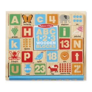 Melissa & Doug ABC/123 Wooden Blocks (26 pcs)