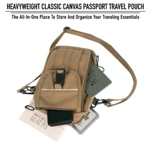 Rothco Heavyweight Classic Canvas Passport Travel Pouch, Black