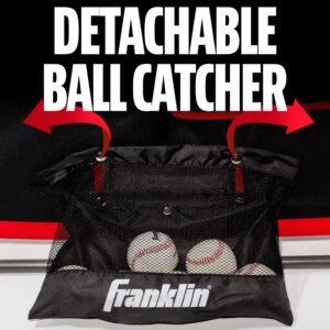 Franklin Sports Baseball Pitching Target and Rebounder Net - 2-in-1 Switch Hitter Pitch Trainer + Pitchback Net - Pitching Target with Hitter + Strikezone, Red