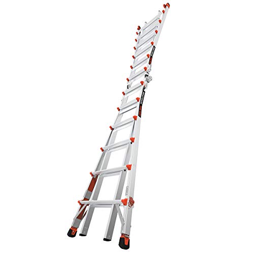 Little Giant Ladders, Revolution with Ratchet Levelers, M26, 26 ft, Multi-Position Ladder, Ratchet™ leg levelers, Aluminum, Type 1A, 300 lbs weight rating (12026-801)